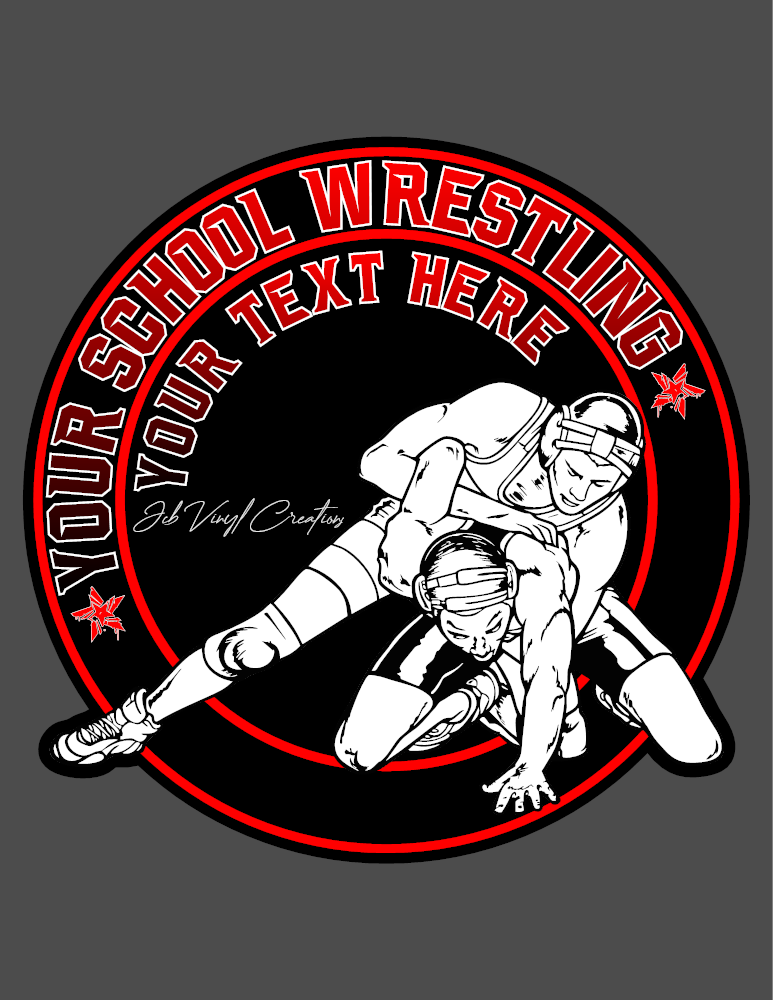 Custom Wrestling Yard Sign | JCB Vinyl Creations